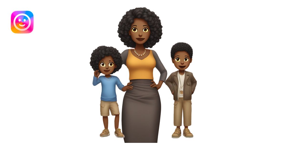 african american mom wearing expensive clothes with her 2 kids wearing ...