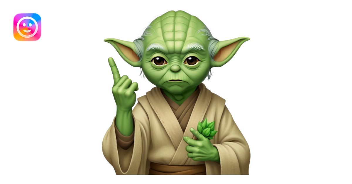 yoda middle finger emoji | AI Emoji Generator