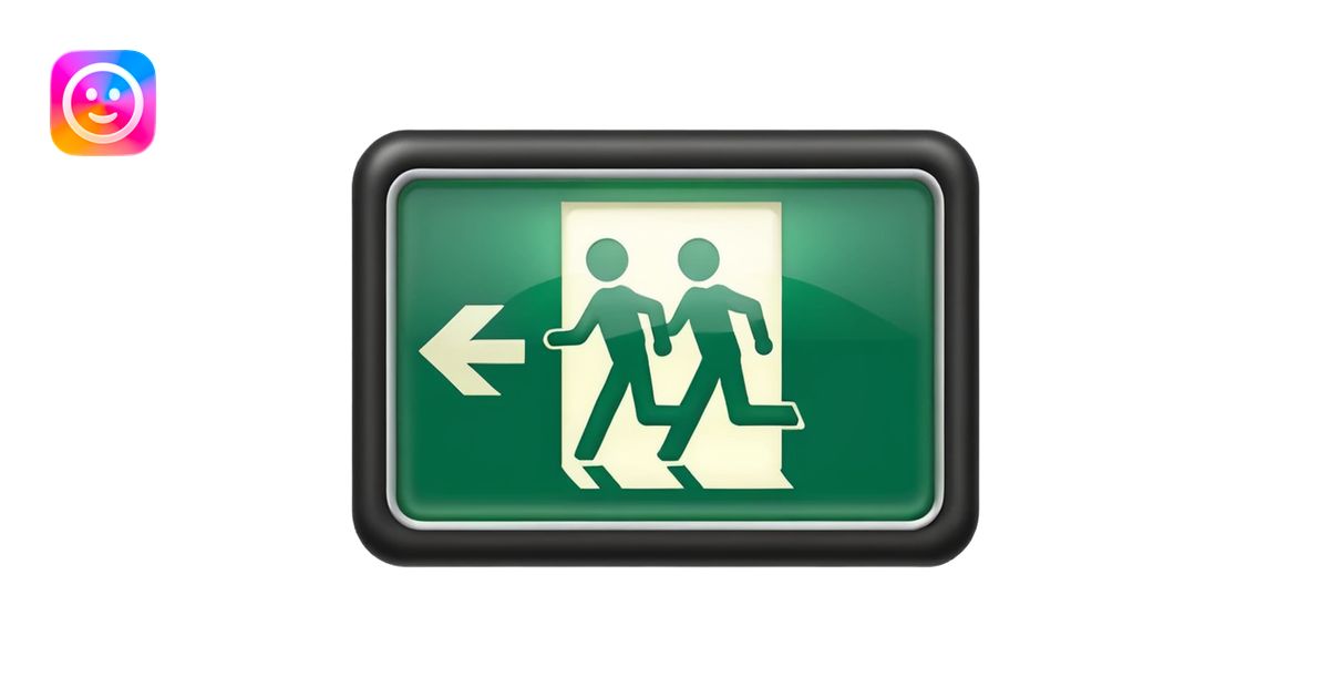 Emergency Exit Sign emoji | AI Emoji Generator