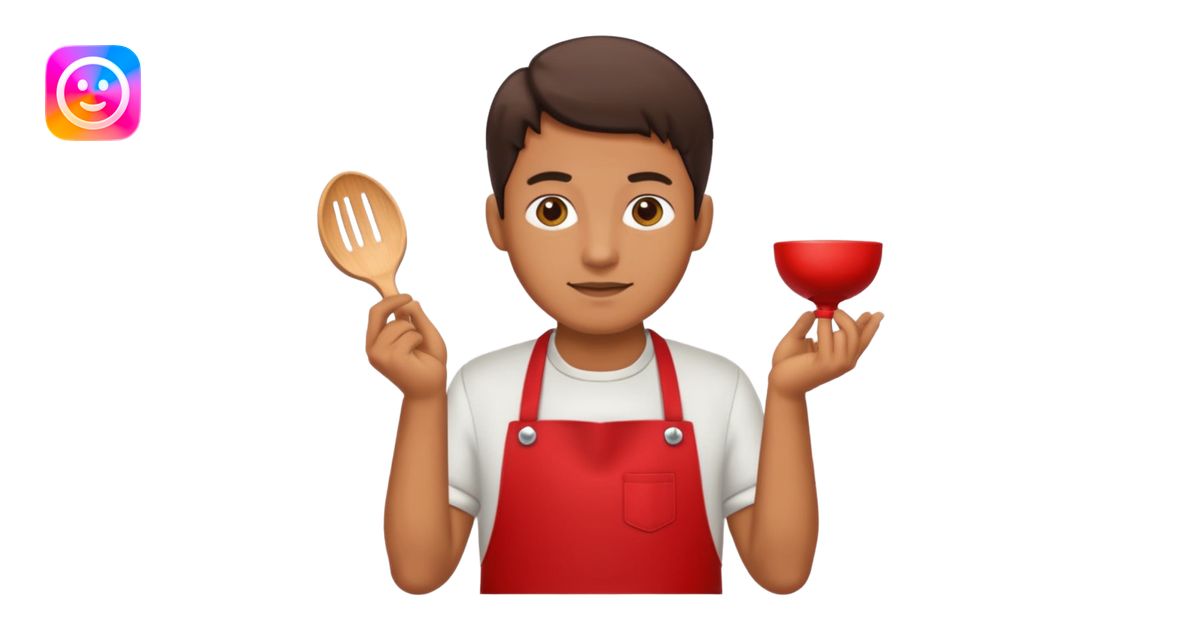 man red apron emoji | AI Emoji Generator