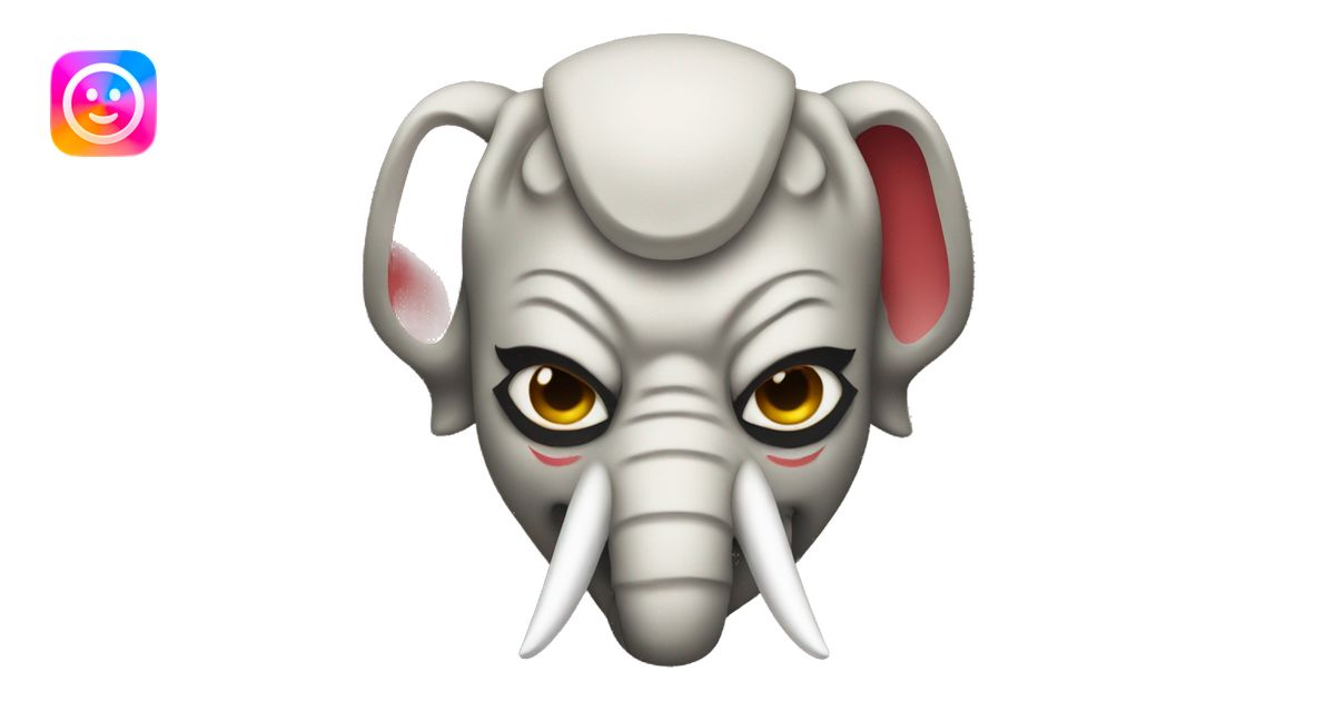 oni japanese mask elephant emoji | AI Emoji Generator