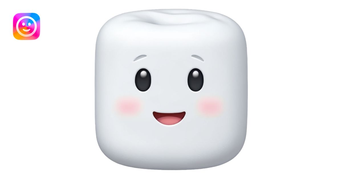 No face on white marshmallow without face emoji | AI Emoji Generator
