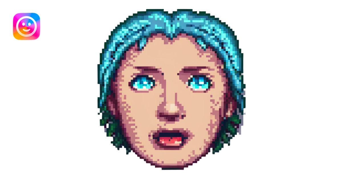 surprised pixel art face illustration | AI Emoji Generator