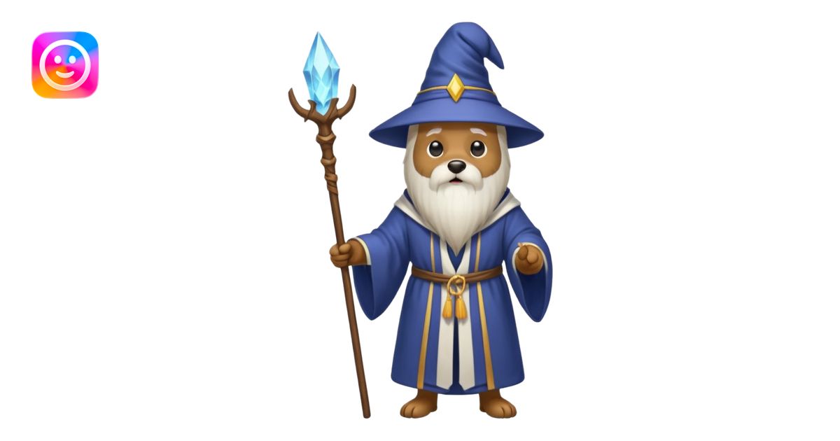 Dog wizard emoji | AI Emoji Generator