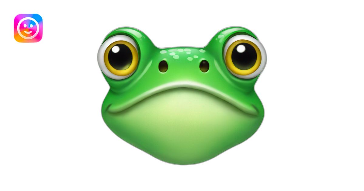 Frog with a mustache emoji | AI Emoji Generator