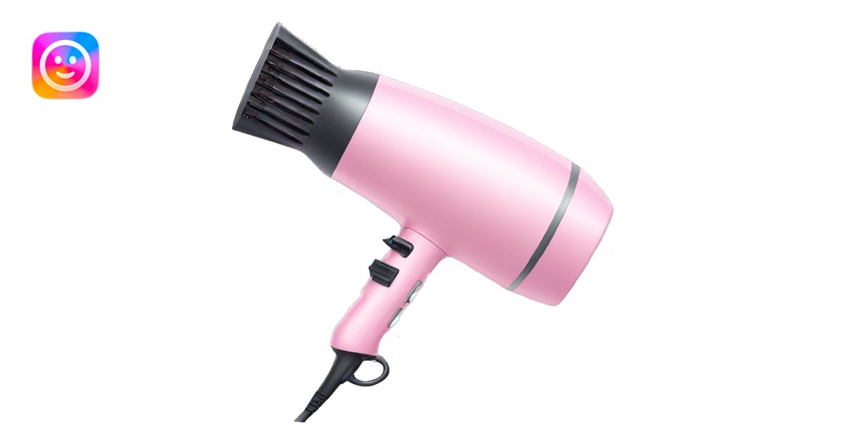 Light pink hair dryer emoji | AI Emoji Generator