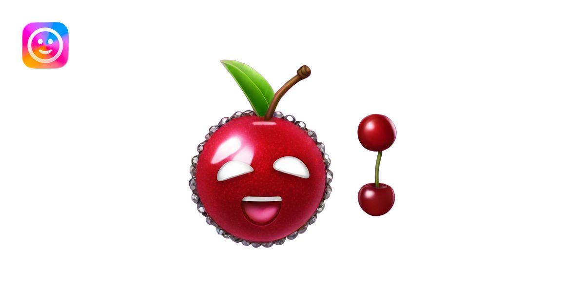 Cherry that looks like a disco ball emoji | AI Emoji Generator