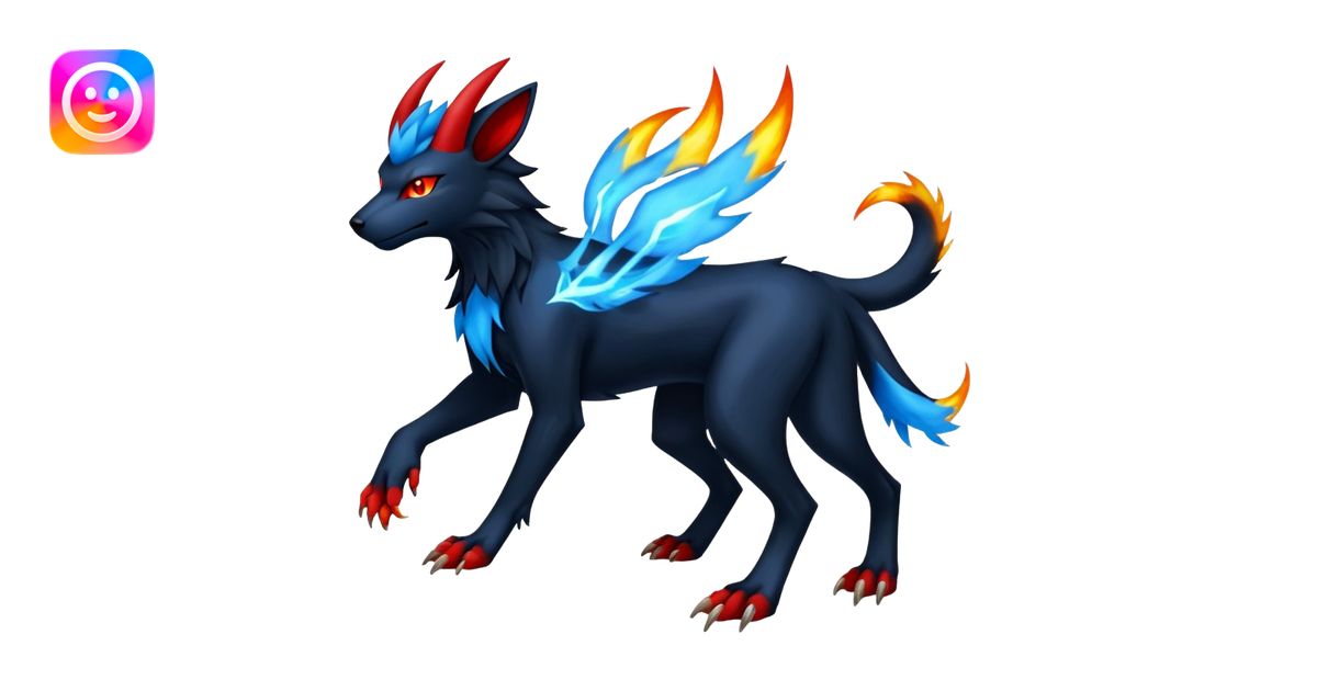 Luxray-Manectric-Houndoom-Pokémon-Fakémon-hybrid-creature emoji | AI ...