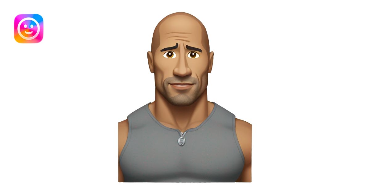 the rock was slim emoji | AI Emoji Generator