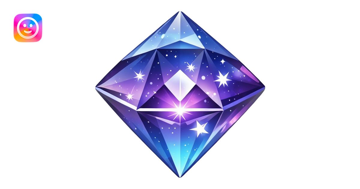 Galaxy within a diamond emoji | AI Emoji Generator