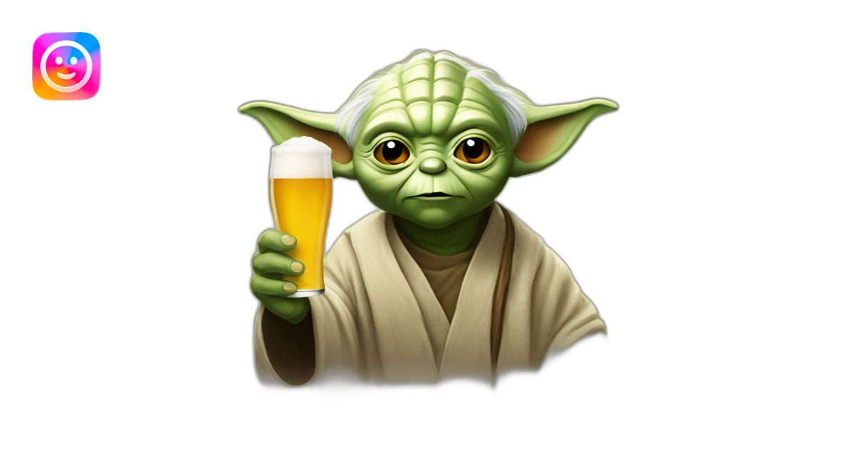 Yoda beer emoji | AI Emoji Generator