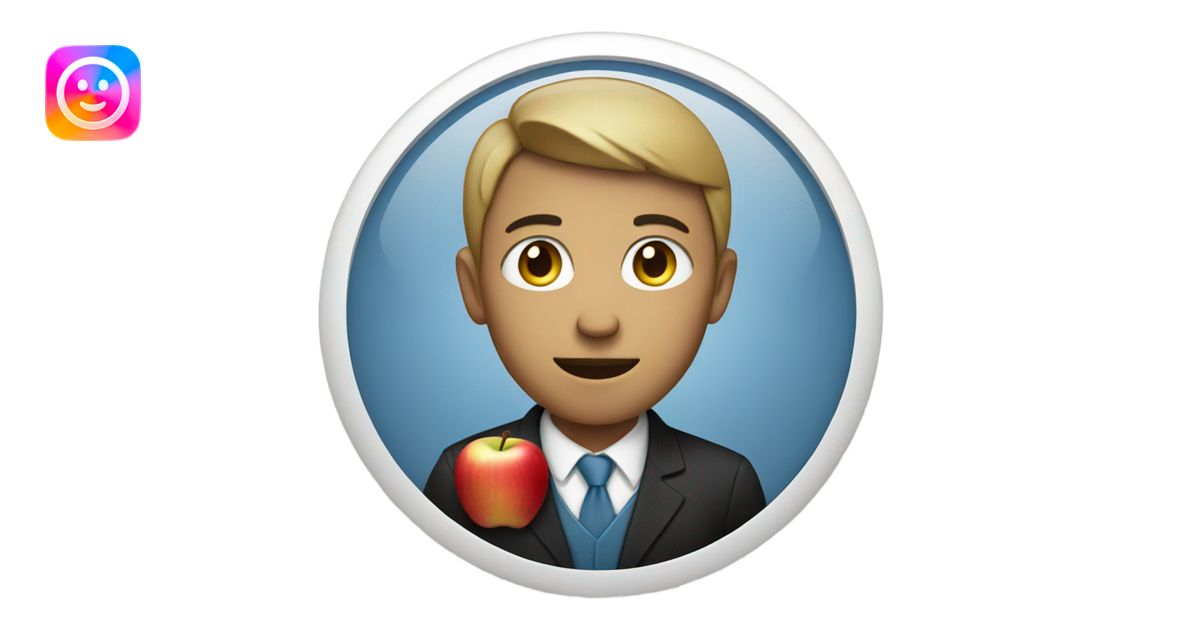 Person with Apple emoji | AI Emoji Generator