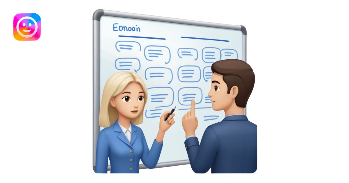 woman and man that plan their habits emoji | AI Emoji Generator