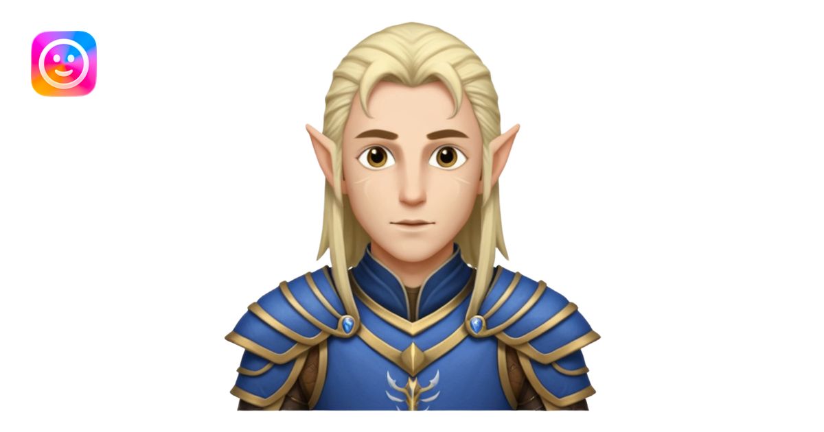 ESO male high elf emoji | AI Emoji Generator
