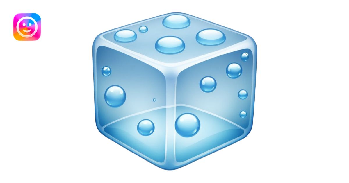 ice cube with small bubbles in it emoji | AI Emoji Generator