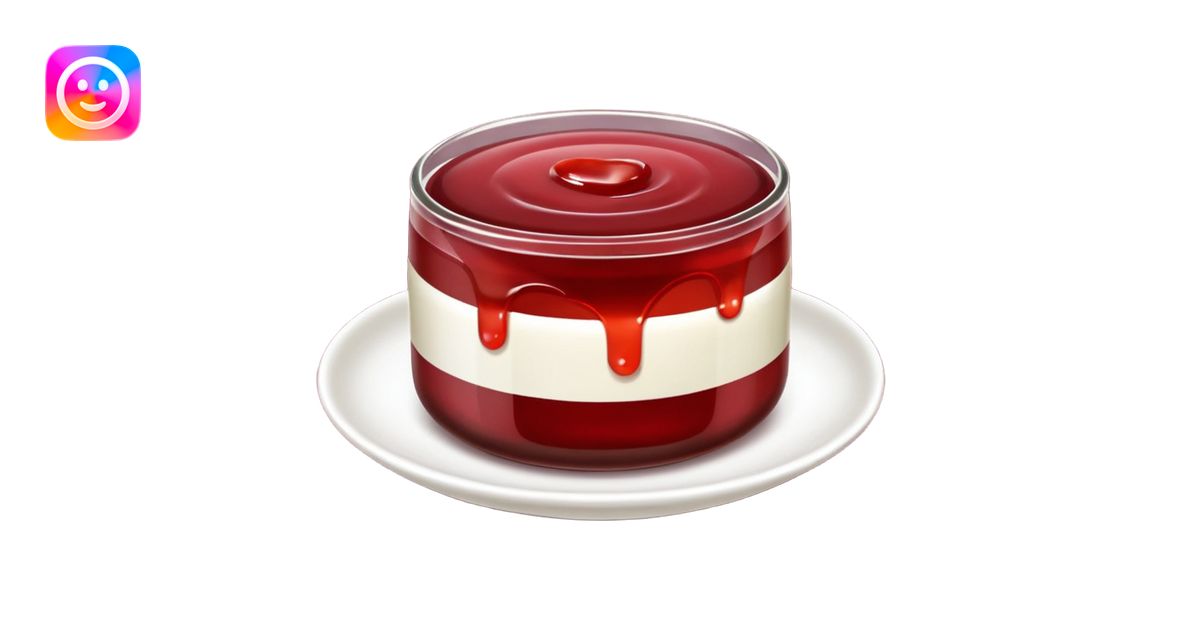 Red Bean Paste Jelly emoji | AI Emoji Generator