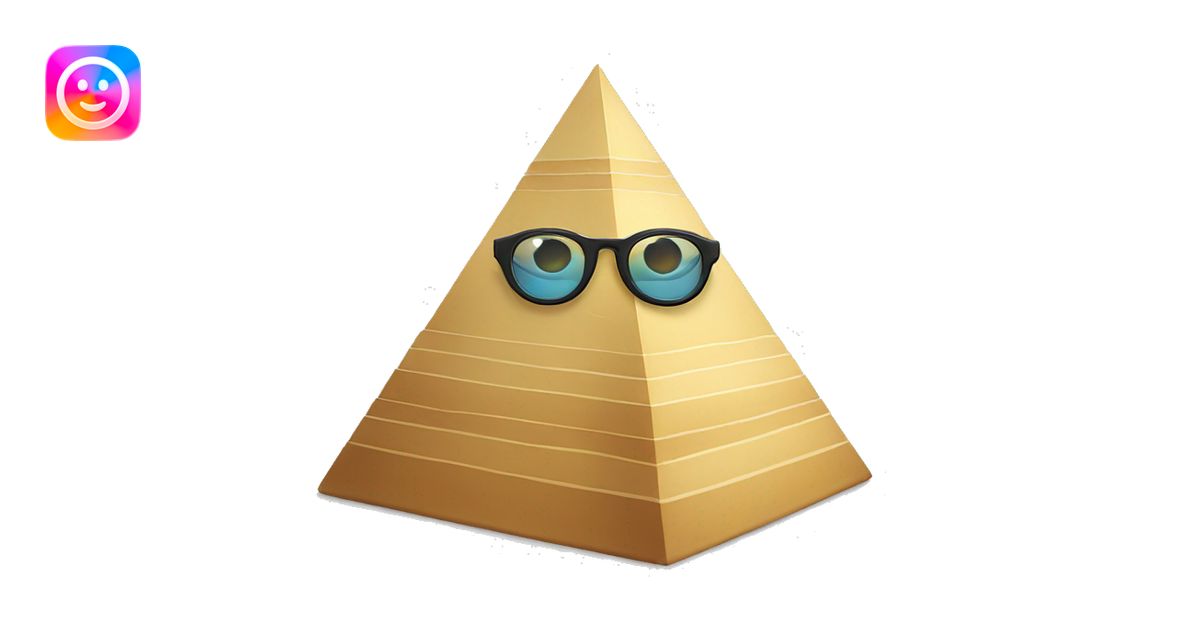 pyramid with glassses emoji | AI Emoji Generator
