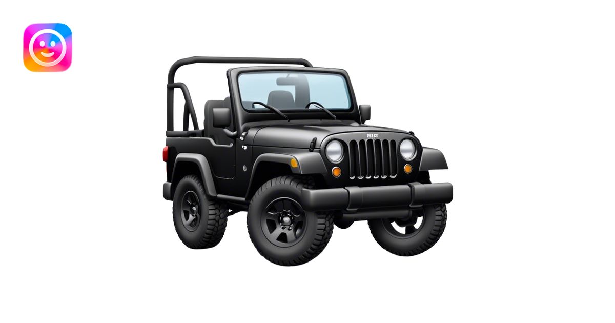 Black Jeep emoji | AI Emoji Generator