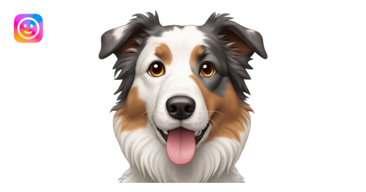 tricolor merle border-collie emoji | AI Emoji Generator