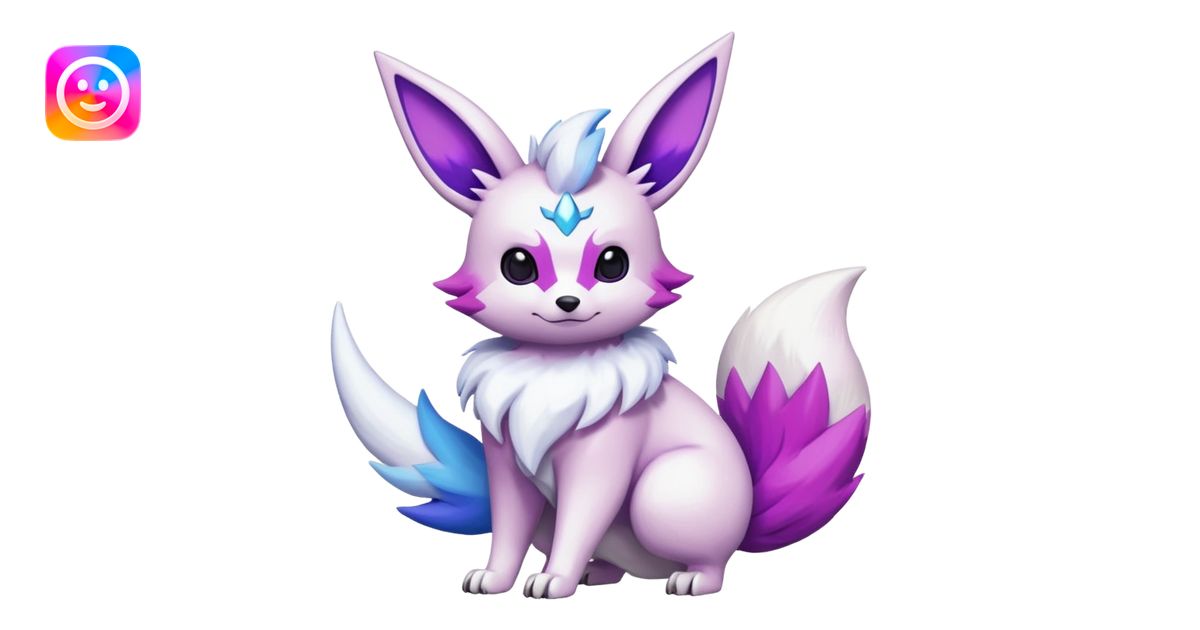 Snowy Shiny White with Violet and Indigo and pink markings Eevee ...