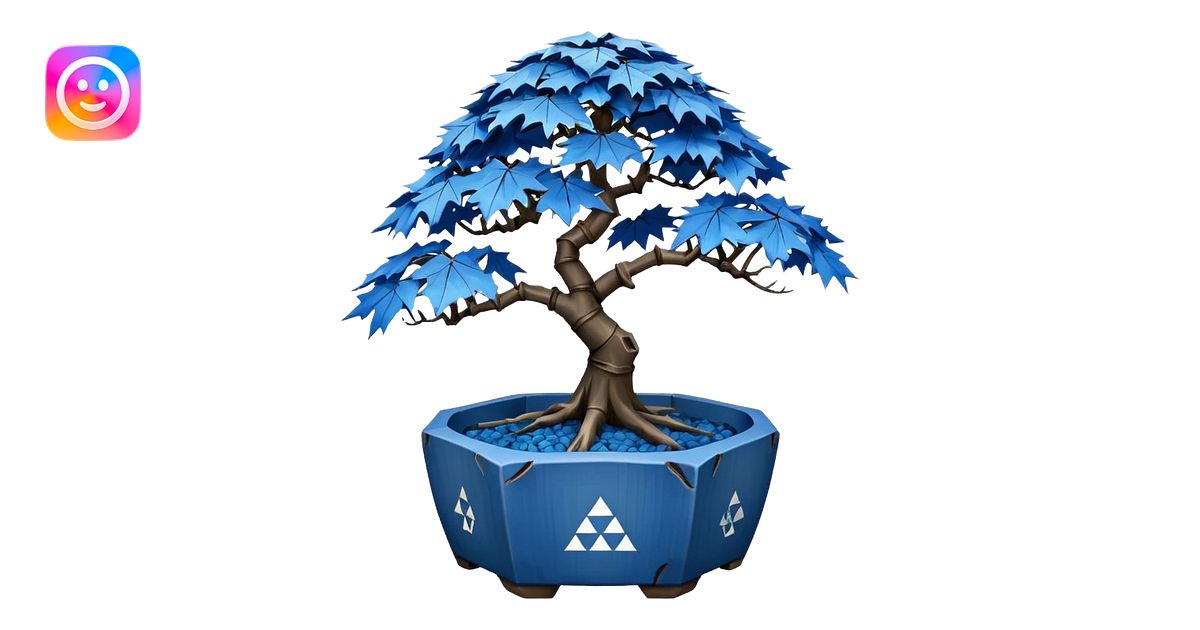 very old broken 35-sided polyhedron-shaped shallow dark bamboo blue ...