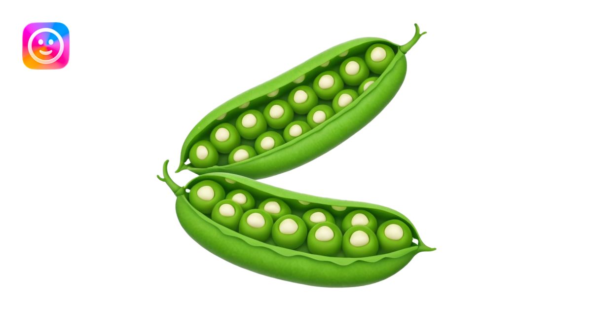 Violent scream peas in pod emoji | AI Emoji Generator