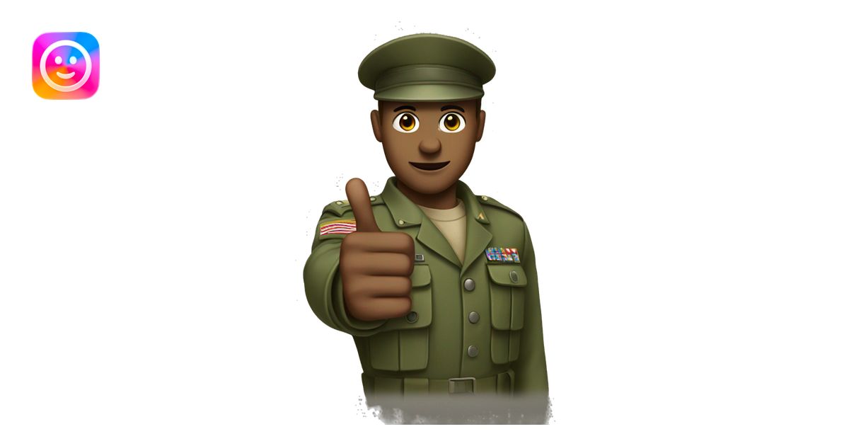 army soldier pointing with hand emoji | AI Emoji Generator