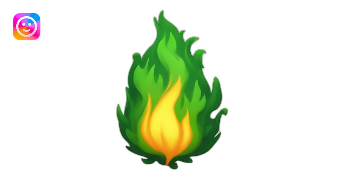 Green Fire emoji | AI Emoji Generator