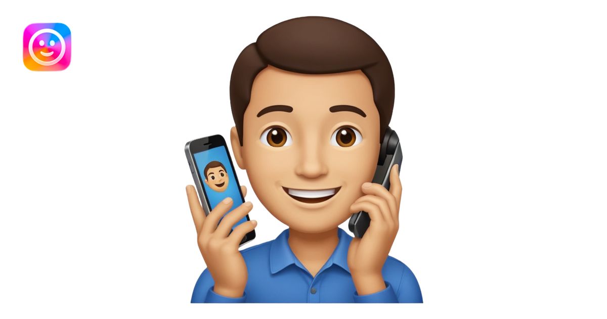 CHICO HABLANDO POR CELULAR emoji | AI Emoji Generator