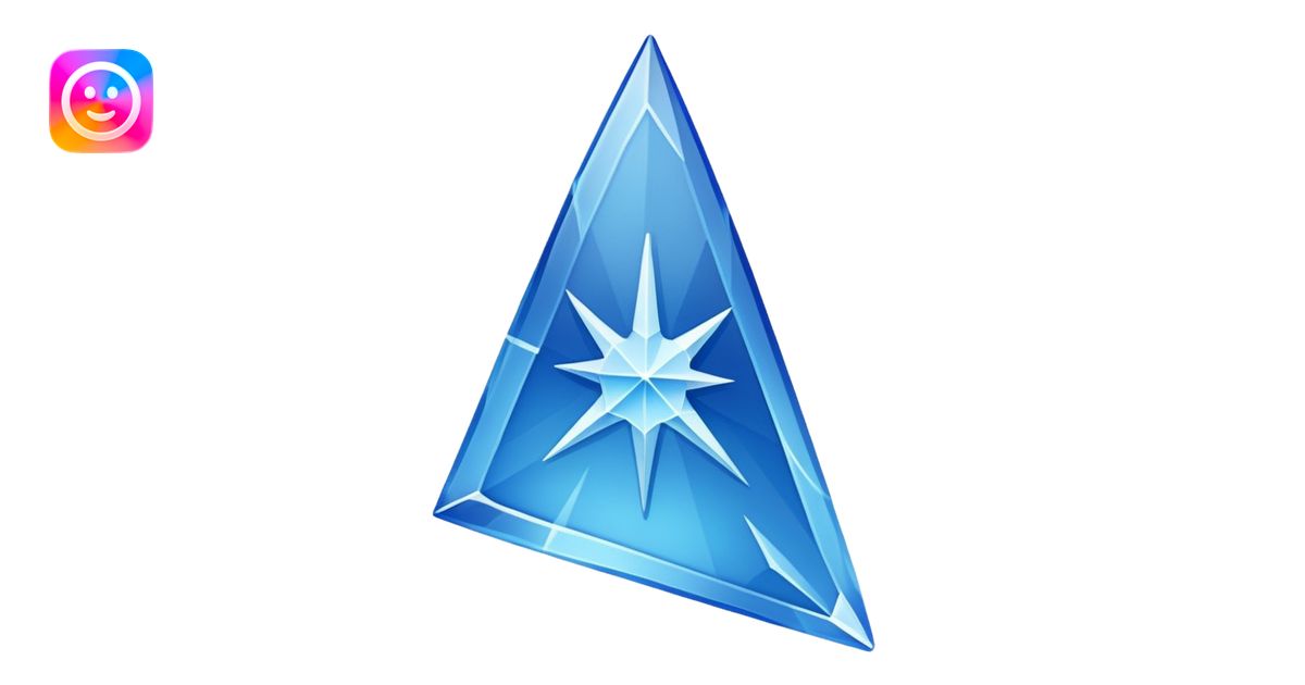 A white tick in a blue shard emoji | AI Emoji Generator