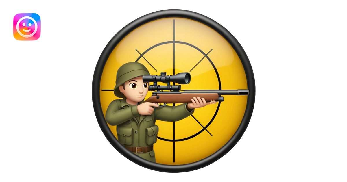 Sniper aim emoji | AI Emoji Generator