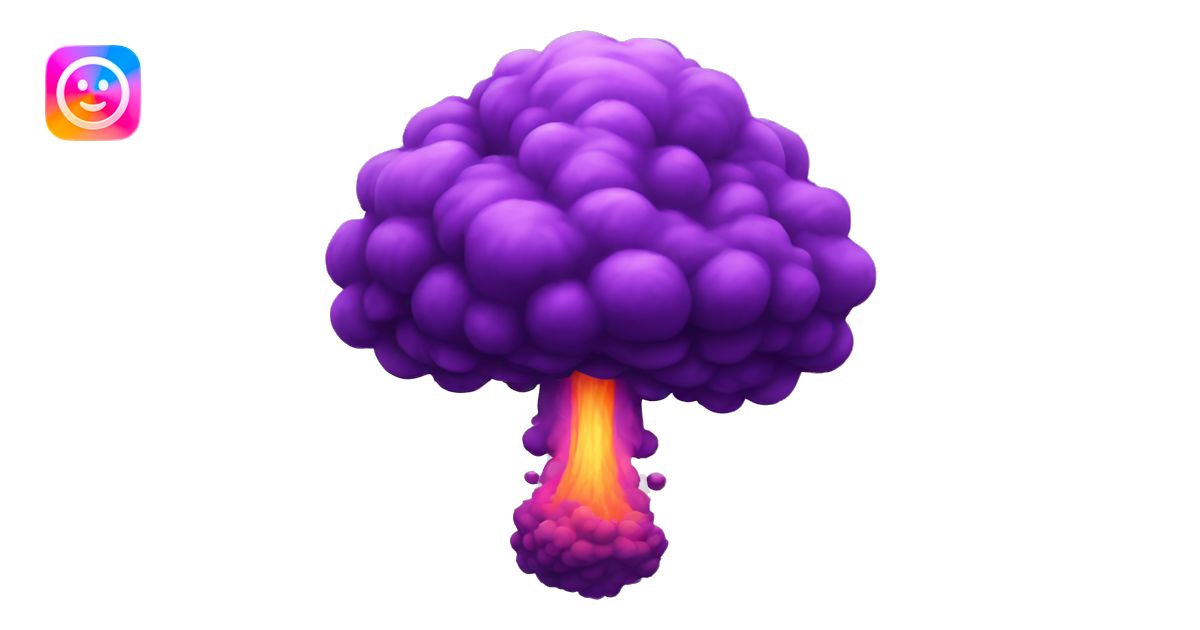 purple nuclear explosion emoji | AI Emoji Generator