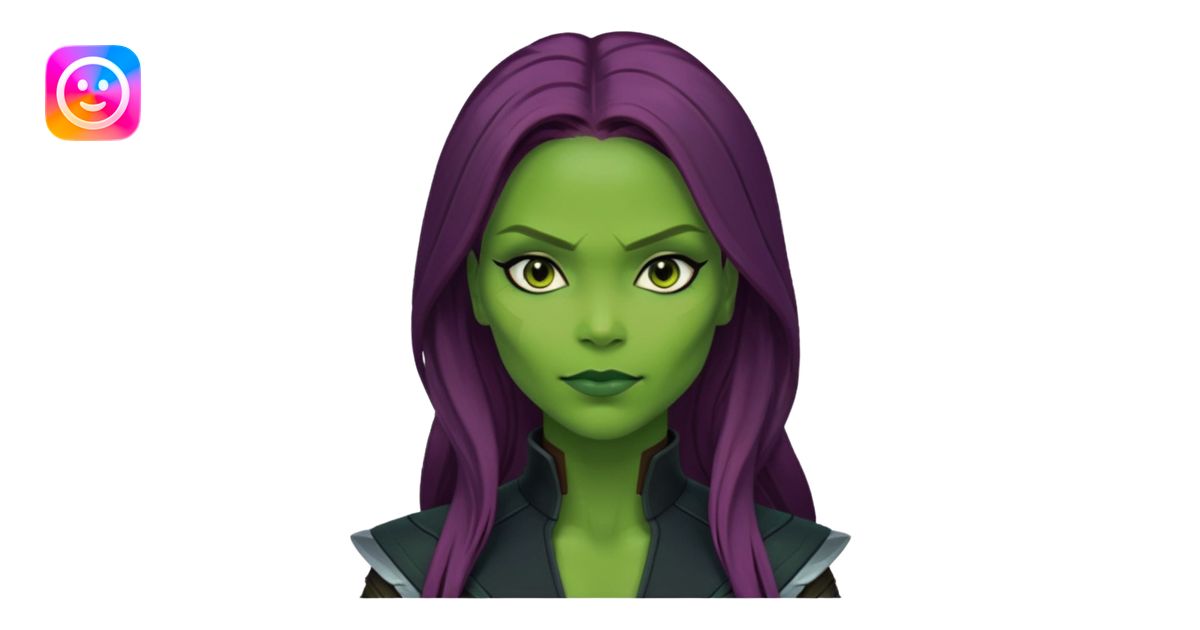 gamora from Guardians of the Galaxy movie emoji | AI Emoji Generator