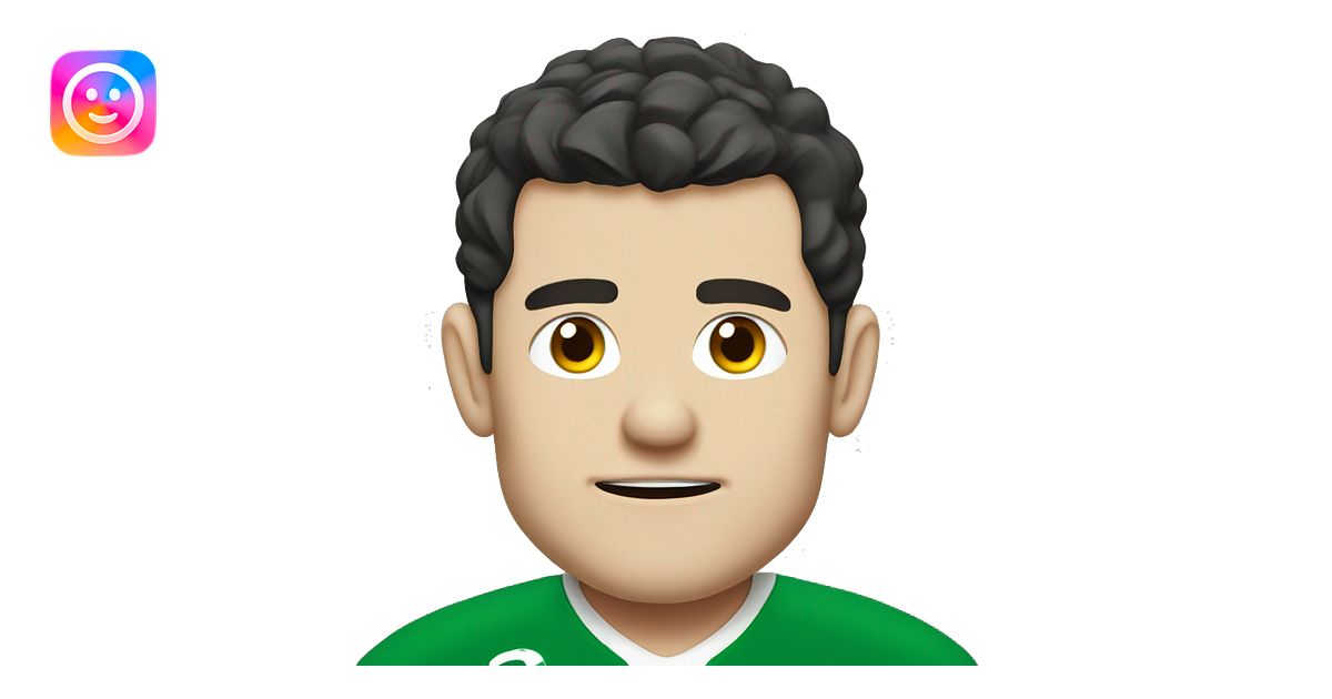 Cartoon Johnny Sexton in an Irish rugby jersey emoji | AI Emoji Generator