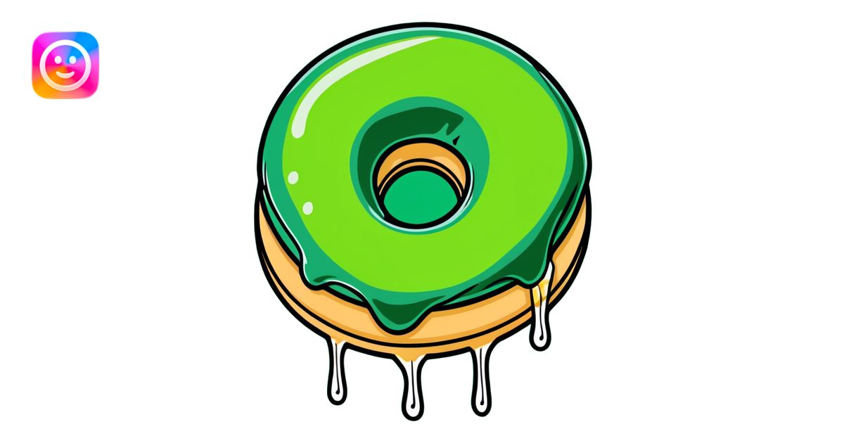a green slimy donut image | AI Emoji Generator