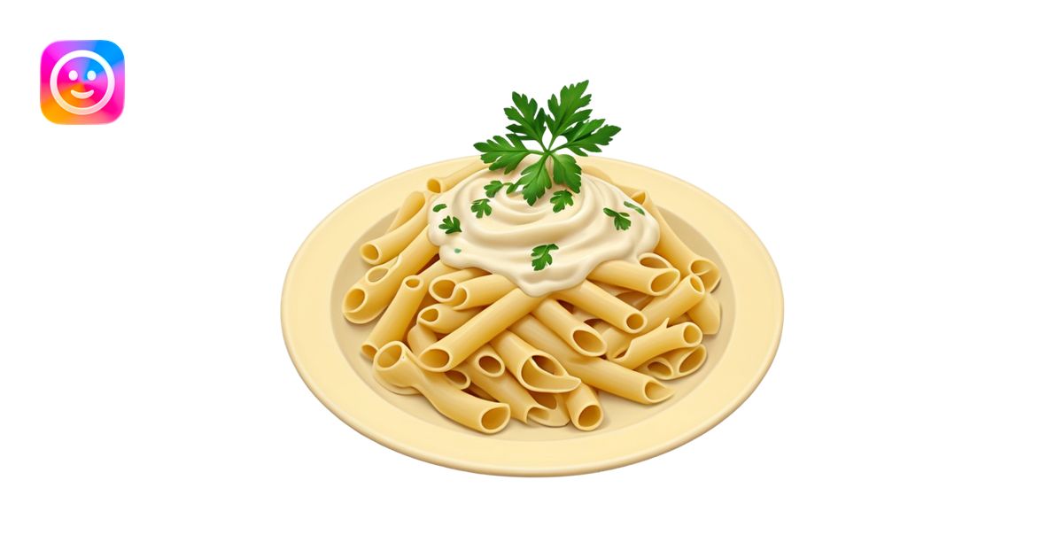 Pasta with cream sauce emoji | AI Emoji Generator