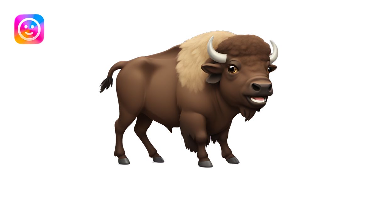 Laughing bison emoji | AI Emoji Generator
