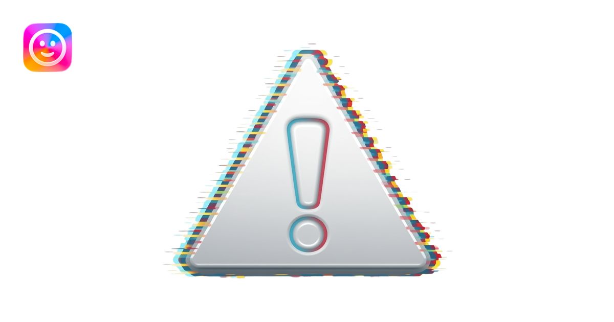 A white triangle with an exclamation mark In the middle with lots of ...