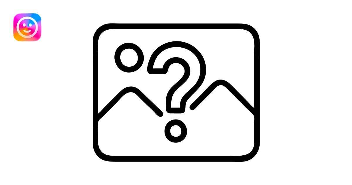 minimal icon style image placeholder emoji, red color, with a question ...