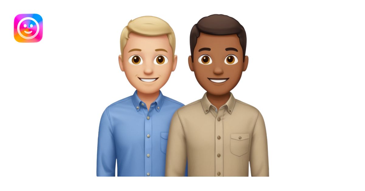2 men talking emoji | AI Emoji Generator
