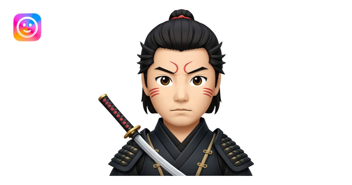 A disciplined samurai with sharp gaze, traditional armor, and a sleek ...