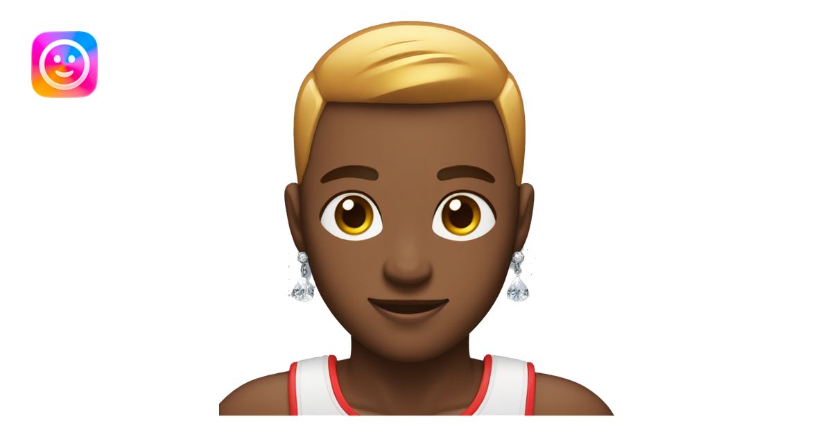 medium dark skin shrugging arms apple emoji with lined up taper fade ...