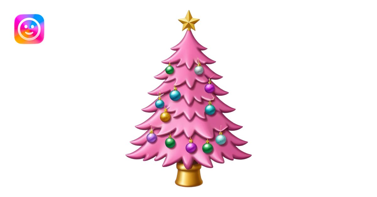 pink christmas tree emoji | AI Emoji Generator