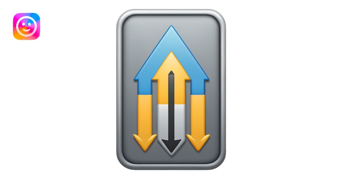 mach mir einen vireck emoji mit einem pfeil runter und einem pfeil rauf ...