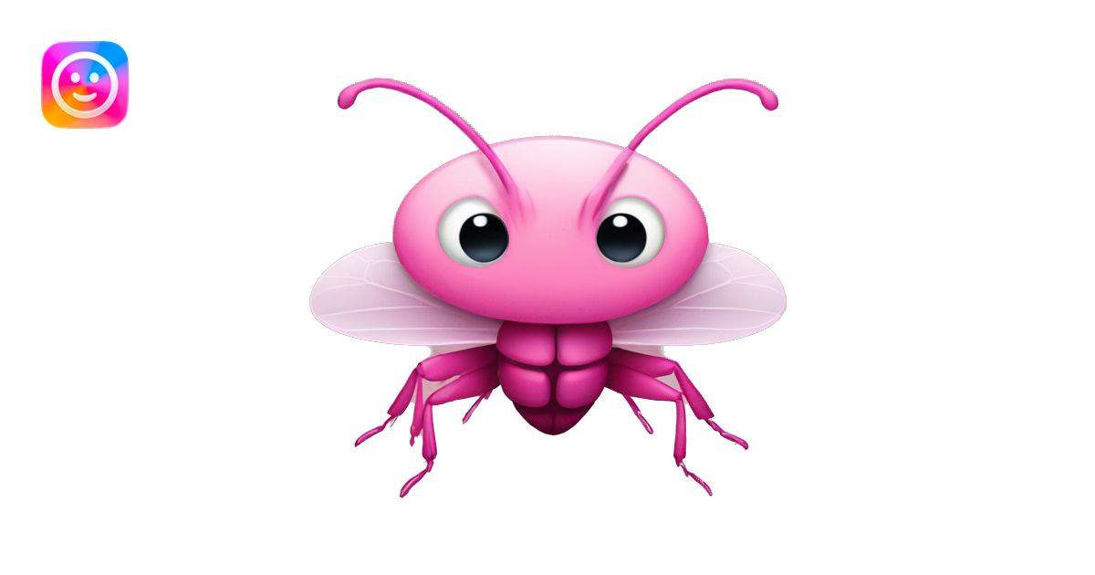 Cute pink insects emoji | AI Emoji Generator