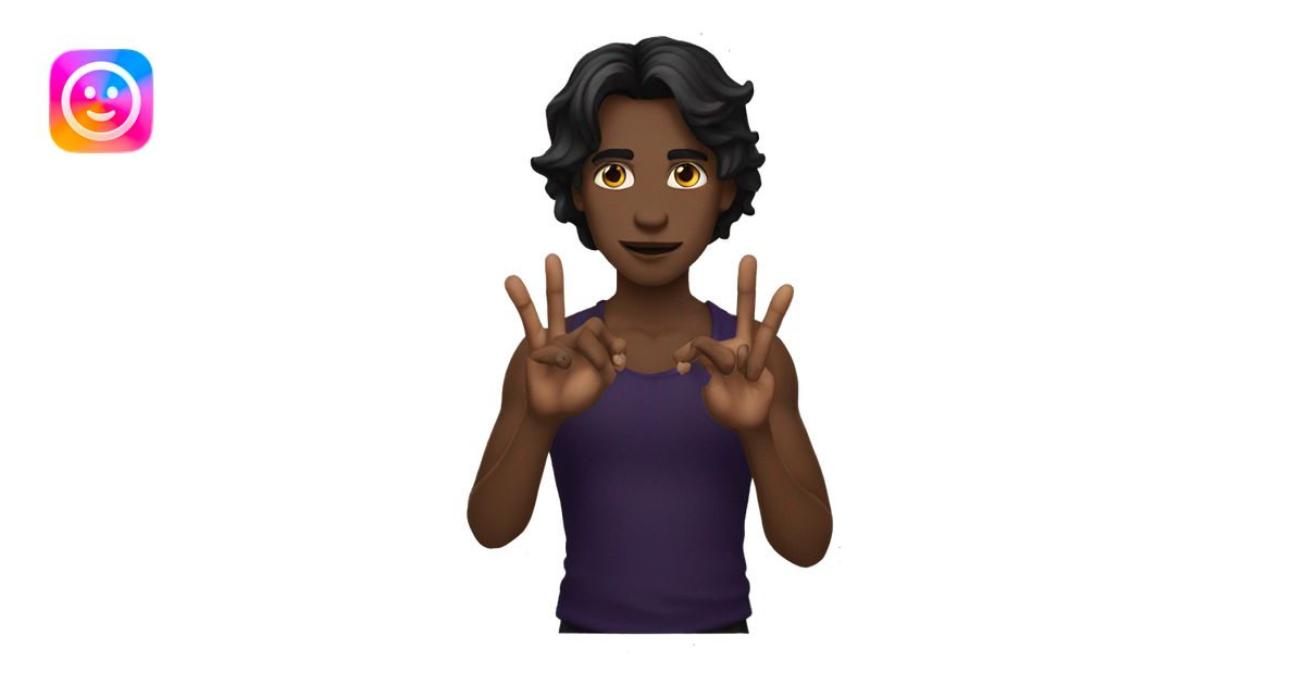 Young vamp life hand sign emoji | AI Emoji Generator