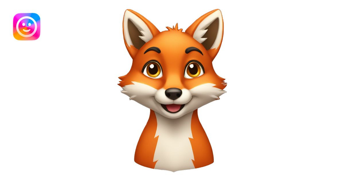 flirtatious fox emoji | AI Emoji Generator