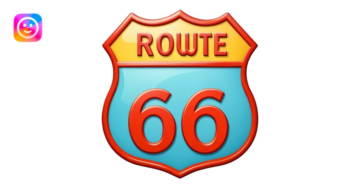 route 66 shield emoji | AI Emoji Generator