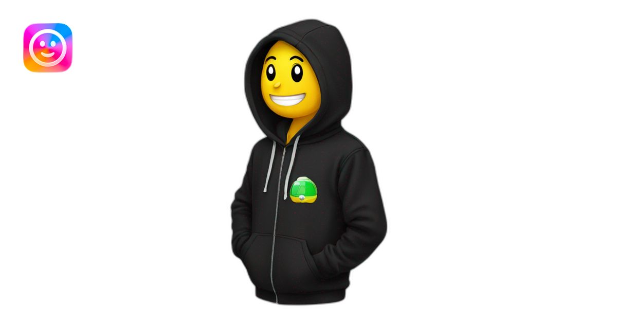 driving school hoodie black emoji | AI Emoji Generator