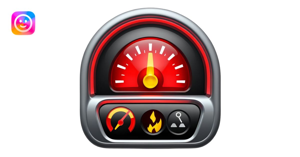 Engine warning light for car emoji | AI Emoji Generator